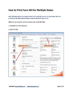 Print_Form_W3_Multiple_States_ - W2 Mate® Software Tutorials